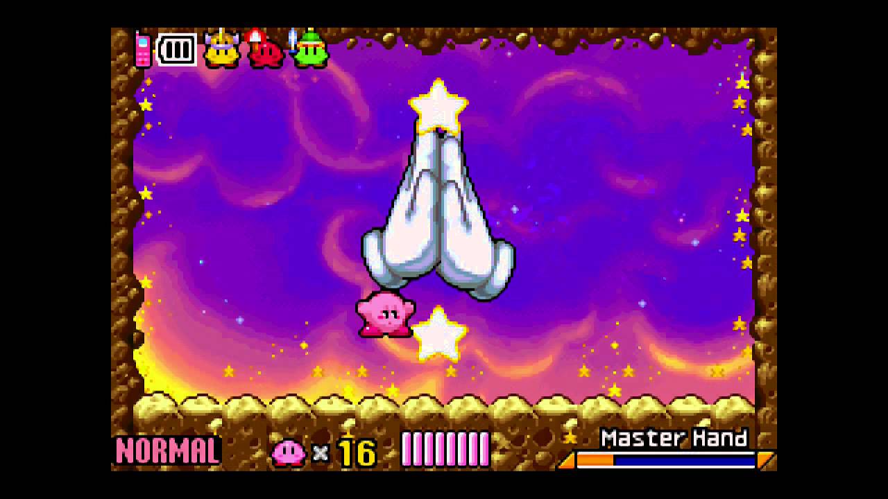 Kirby & the Amazing Mirror Boss 8 - Master Hand & Crazy Hand - YouTube