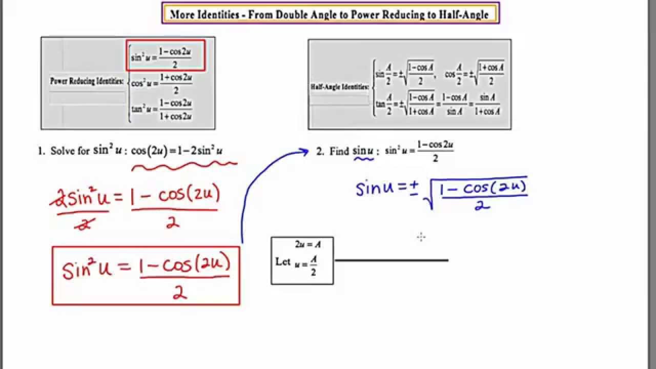 MathCamp231: Trigonometry - Deriving the Half Angle Identity for Sine ...