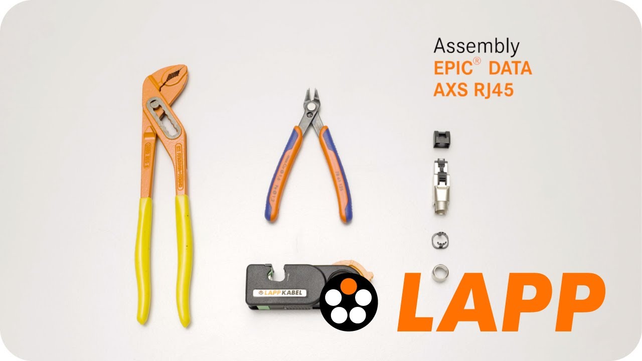 Montaje de conector EPIC® DATA RJ45 con cable Cat.6a de LAPP - YouTube