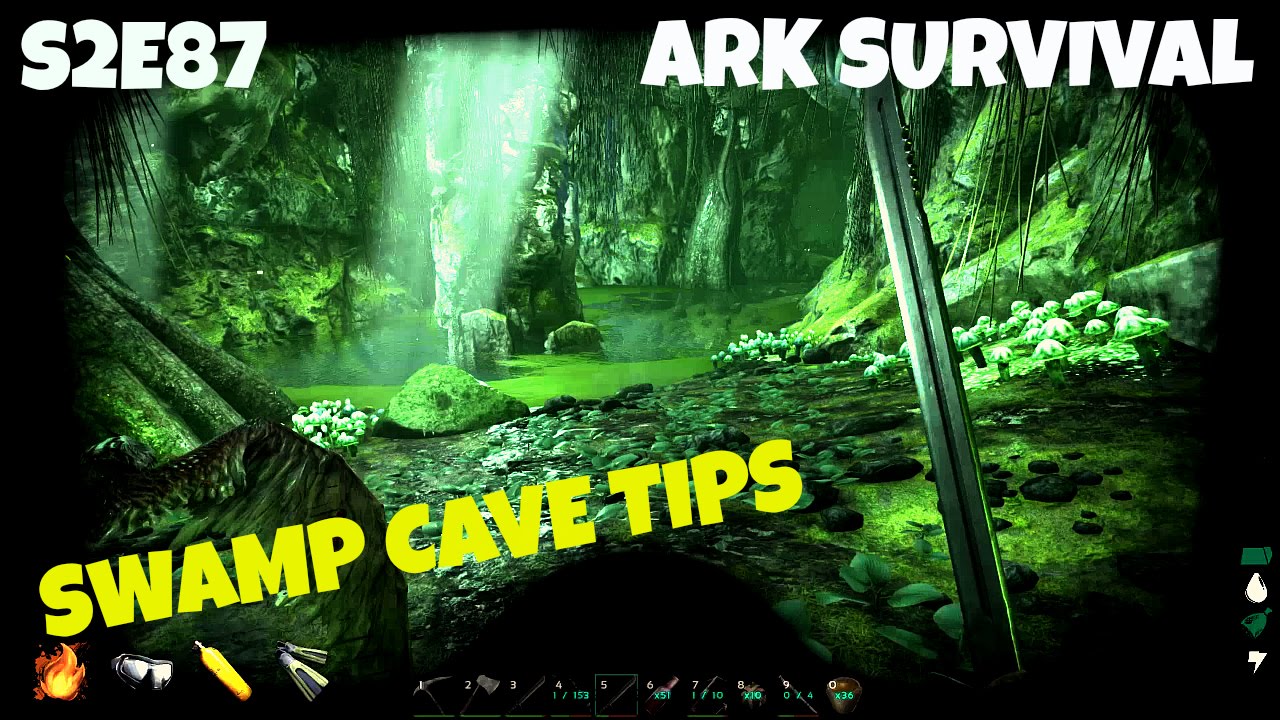 SWAMP CAVE - Info and Testing - ARK: Survival Evolved Gameplay - YouTube