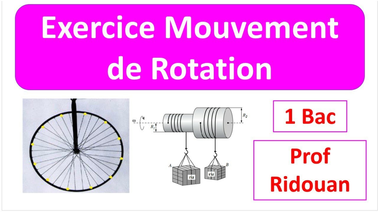 mouvement de Rotation Exercices corrigés #1bac - YouTube