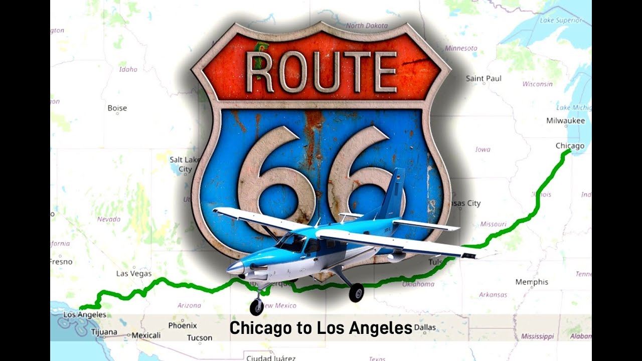 MSFS2020 - Route 66 Chicago to Santa Monica (Leg 12 of 20) - YouTube