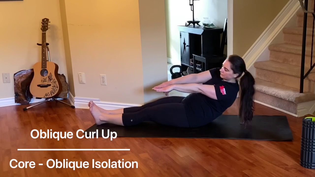 Oblique Curl Up - YouTube