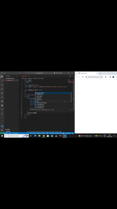 How To Create Digital Clock Using Html Css And Javascript Display Time Using Javascript Youtube