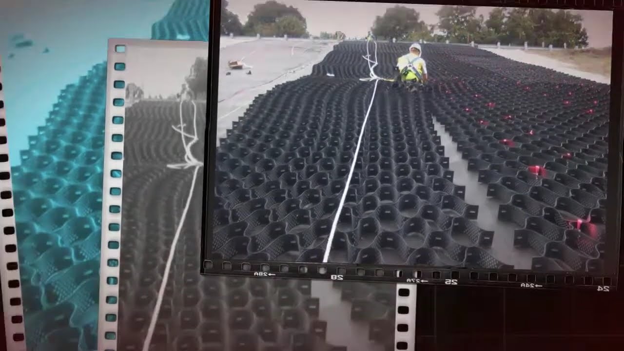 Geoweb McCook Quarry Slope Protection - YouTube