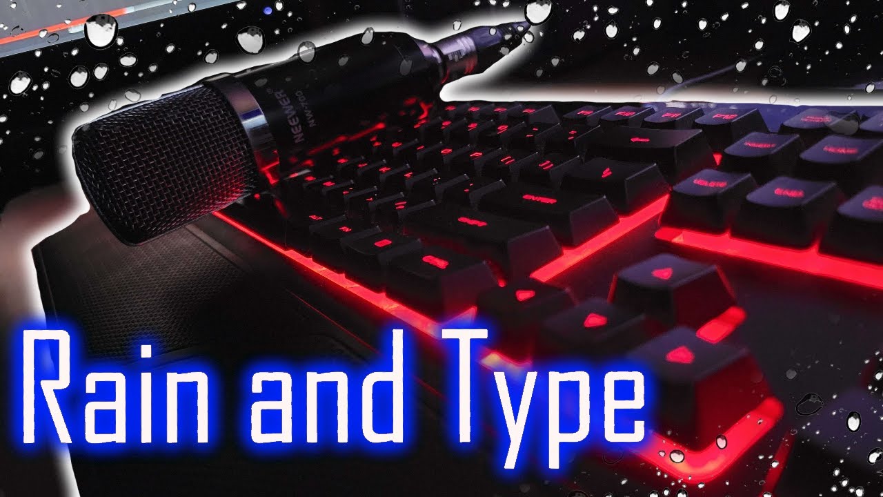 ASMR Relaxing Keyboard Typing With Rain - YouTube
