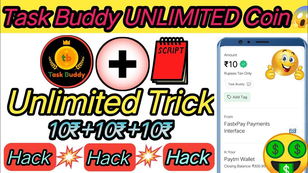 (10₹-/ BUG TRICK)😱New Earning App Today||Taskbuddy UNLIMITED Add Coin||😱||Taskbuddy Payment ...