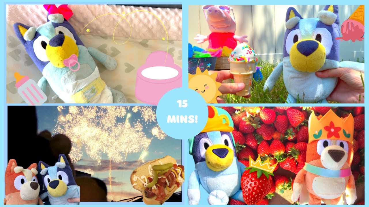 BLUEY and Bingo Plush Toys! Pretend Play Episodes Compilation! Share ...