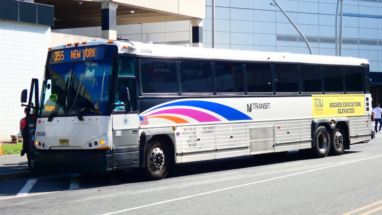 New Jersey Transit: On Board MCI D4500CT [#21017] 355 Bus to New York ...