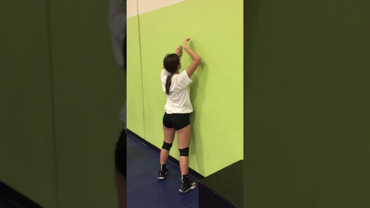 Volleyball attacking wall drill -armswing - YouTube