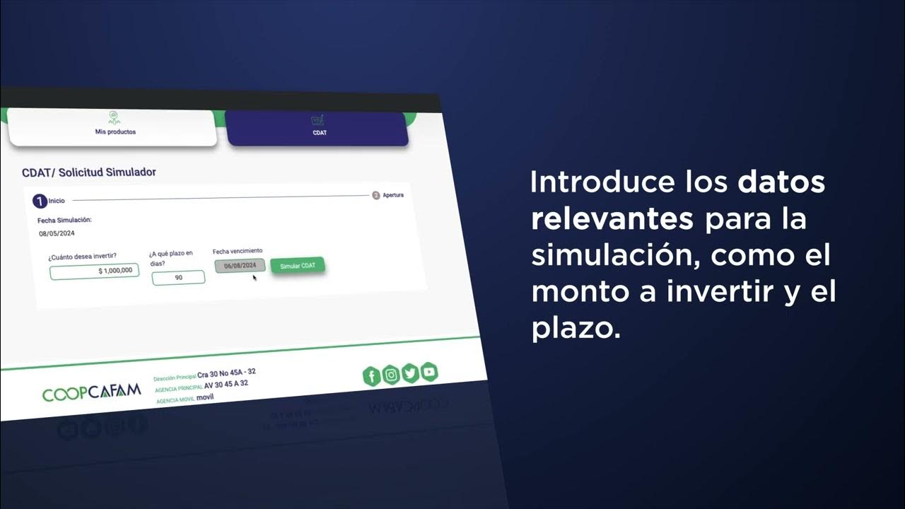 Abre tu CDAT desde Coopcafam en Línea - YouTube