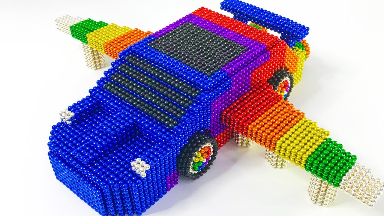 How to make a sports car with wings using magnetic balls｜Super Magnet ...