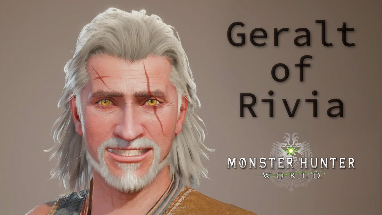 WITCHER IN MONSTER HUNTER - MH:W Character Creation - Geralt of Rivia ...