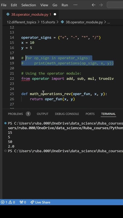 Python Tips: Using the "operator" module to define clear, DRY, and readable functions. - YouTube
