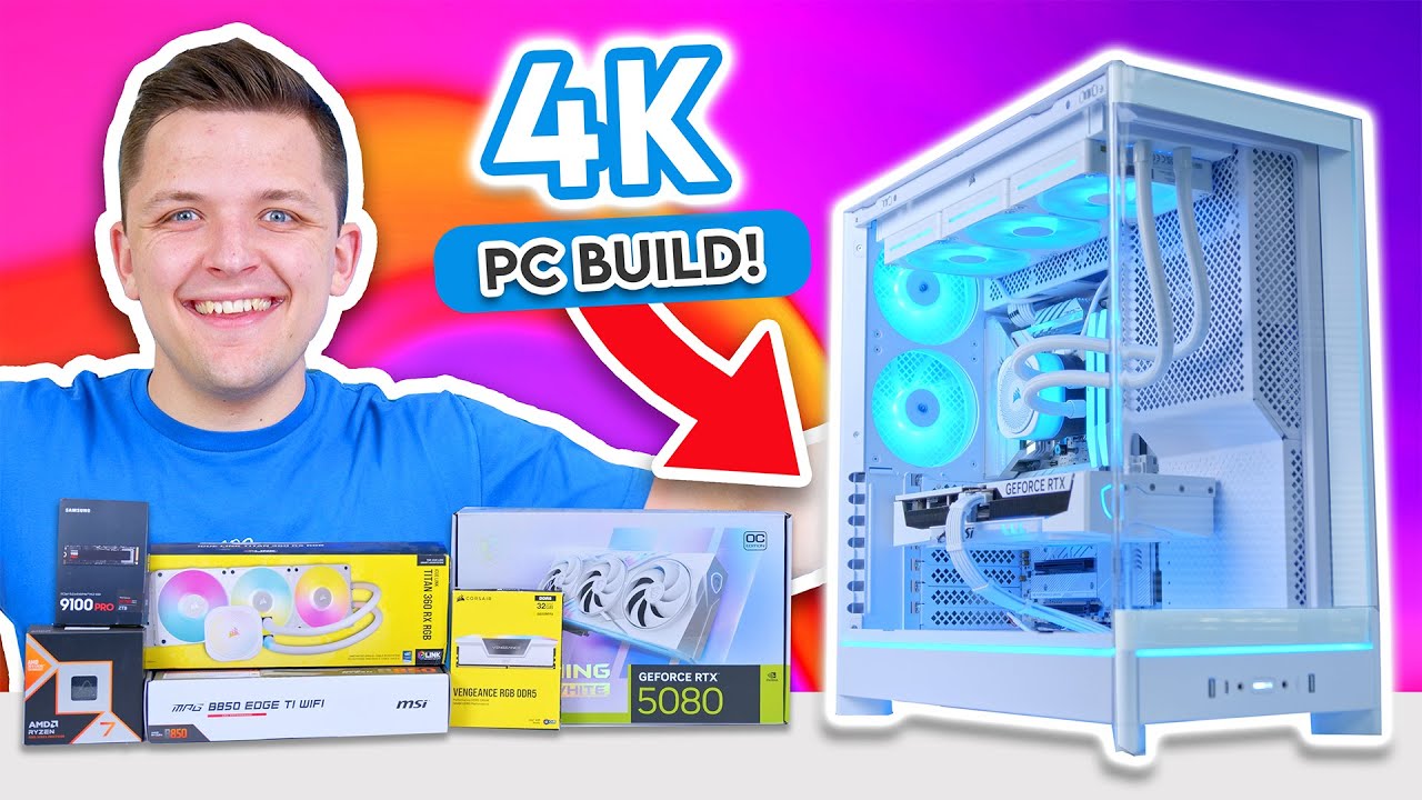 STUNNING 4K Gaming PC Build 2025! 😍 [All-White Build w/ RTX 5080 ...