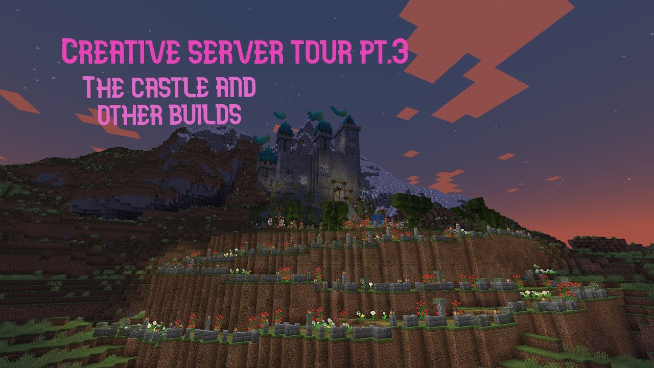 Creative server tour pt. 3 the castle and other builds - YouTube