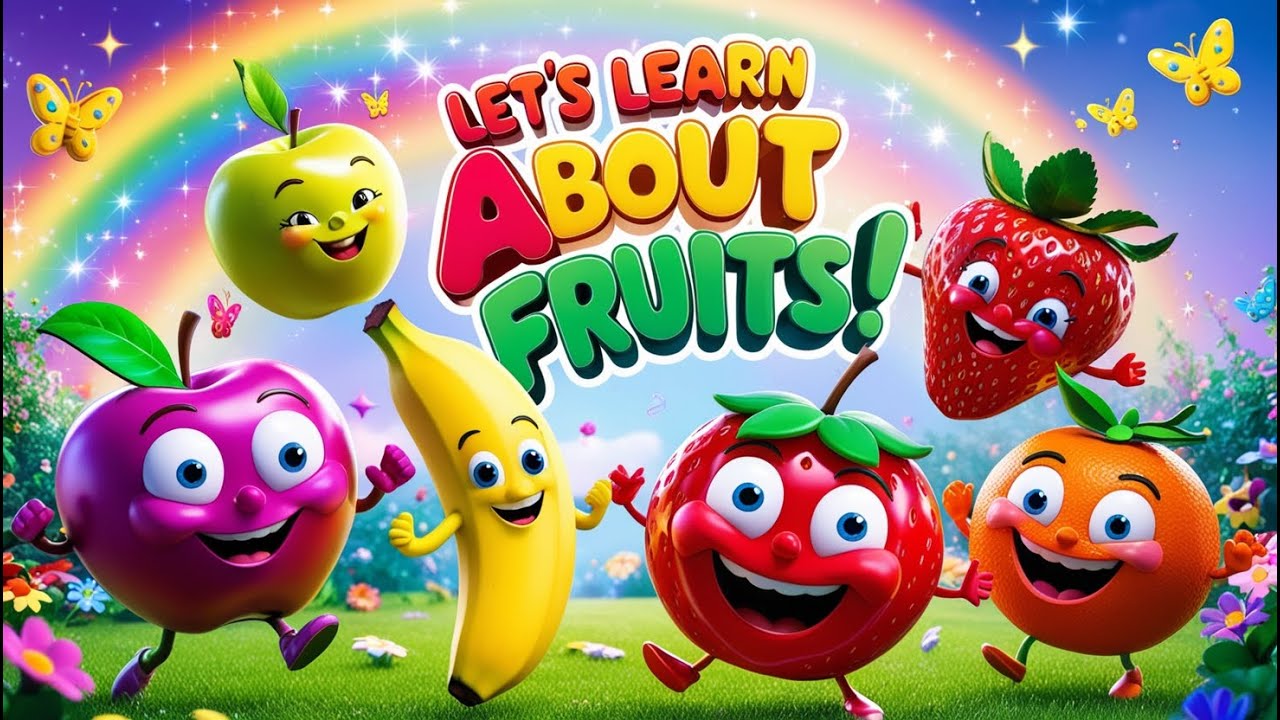 Fruity Fun Rhyme for Kids | Learn Fruits with Catchy Songs & Colorful ...