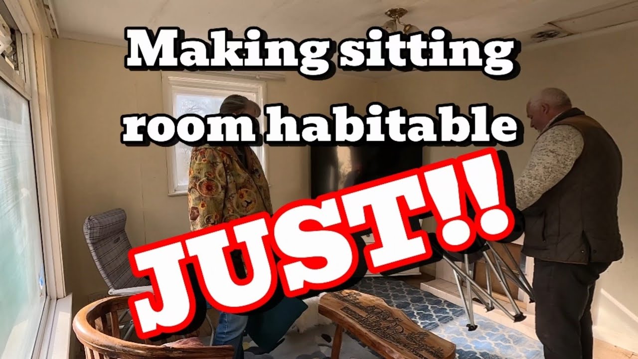 Need somewhere to sit! Makeshift sitting room. West Wales renovation ...