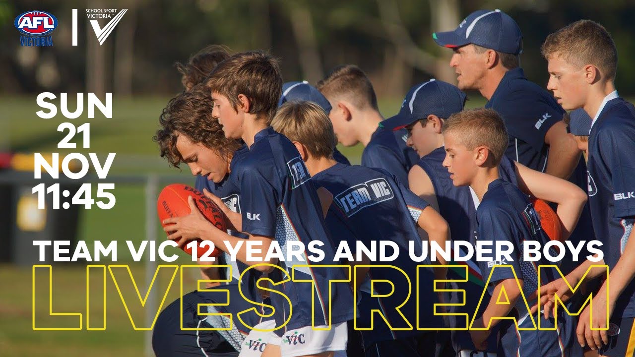 Team Vic Australian Football 12 Years and Under Boys State Team - YouTube