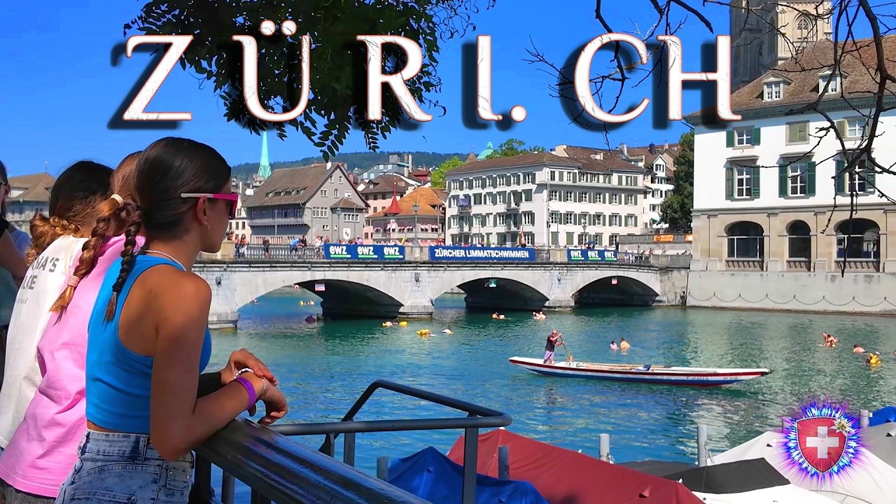 ZURICH SWITZERLAND Swim in Limmat River / City Center walking tour to ...