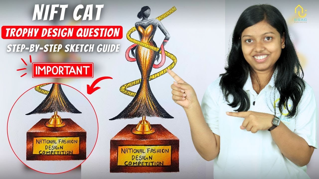 NIFT CAT Trophy Design Question | Step-by-Step Sketch Guide - YouTube