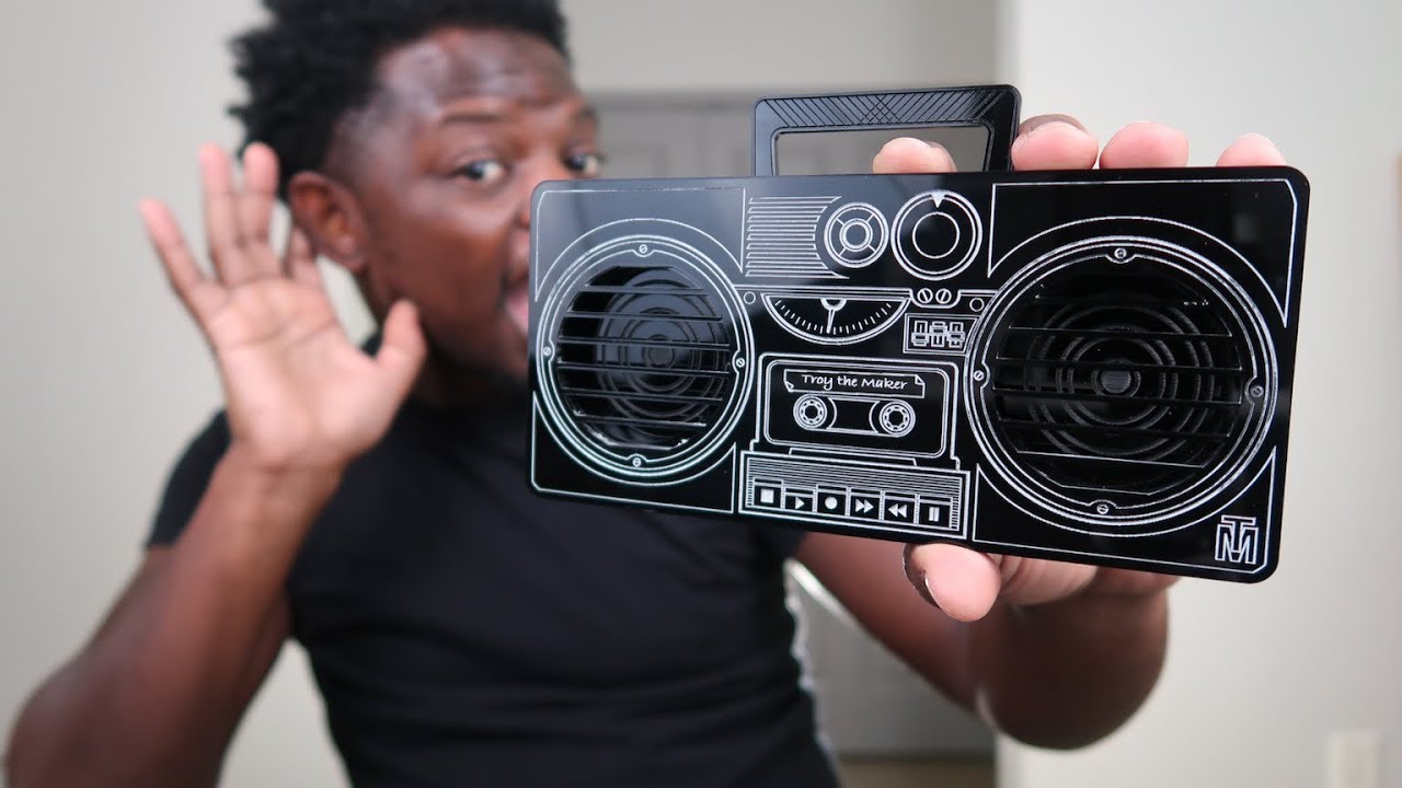 Laser Cut | Phone Amplifier | Glowforge - YouTube