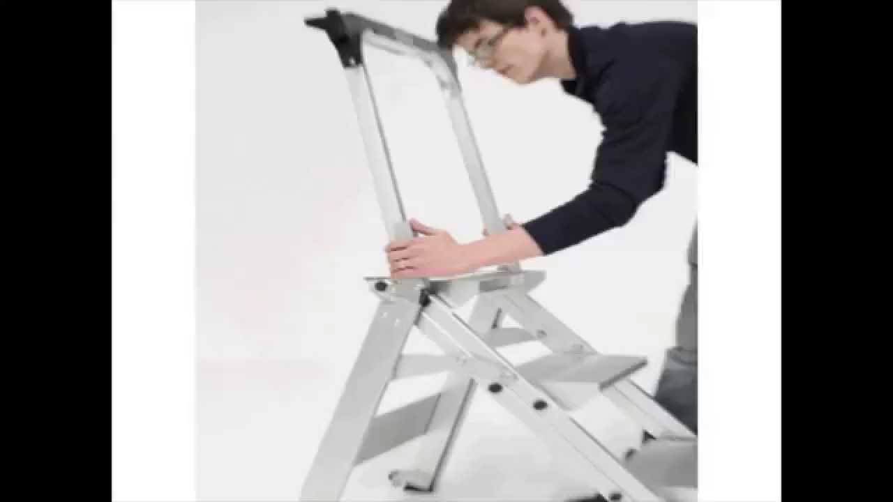 Aluminium Folding Leader 3 Tread Steps. - YouTube