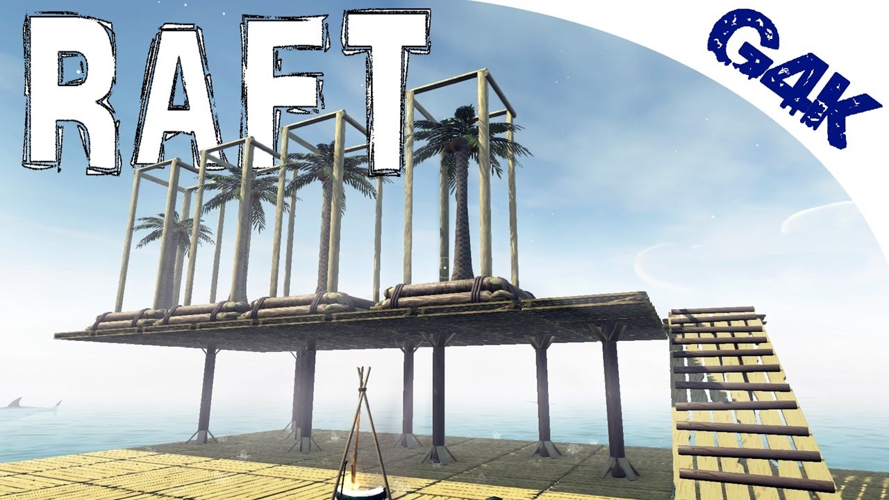 TREE FARM & RIDING SHARKS | RAFT SURVIVAL GAME - YouTube