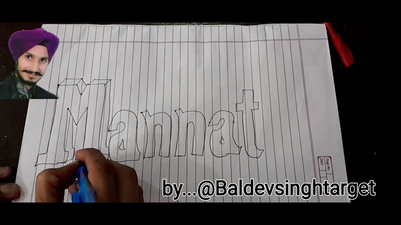 name art "mannat" - YouTube