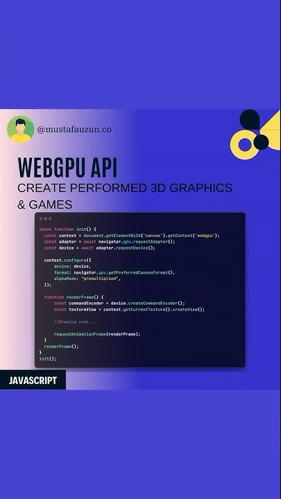 Javascript, WebGPU API #javascript - YouTube