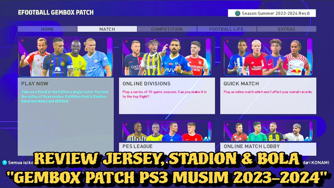 REVIEW LENGKAP JERSEY, STADION & BOLA "GEMBOX PATCH TERBARU MUSIM 2023 ...
