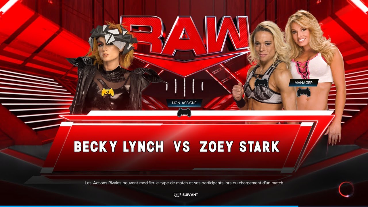 Wwe Raw 260623 Becky Lynch Vs Zoey Stark Wwe 2k23 Univers Youtube