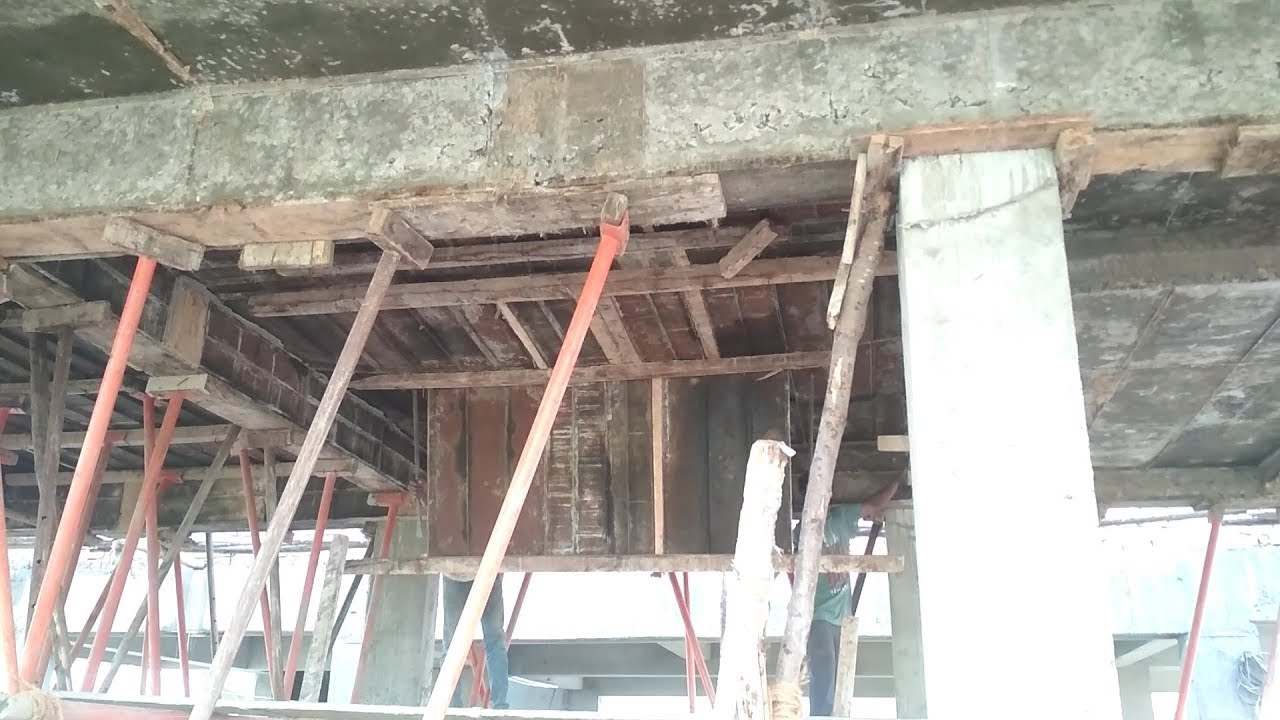 deshuttering of rcc slab || construction - YouTube