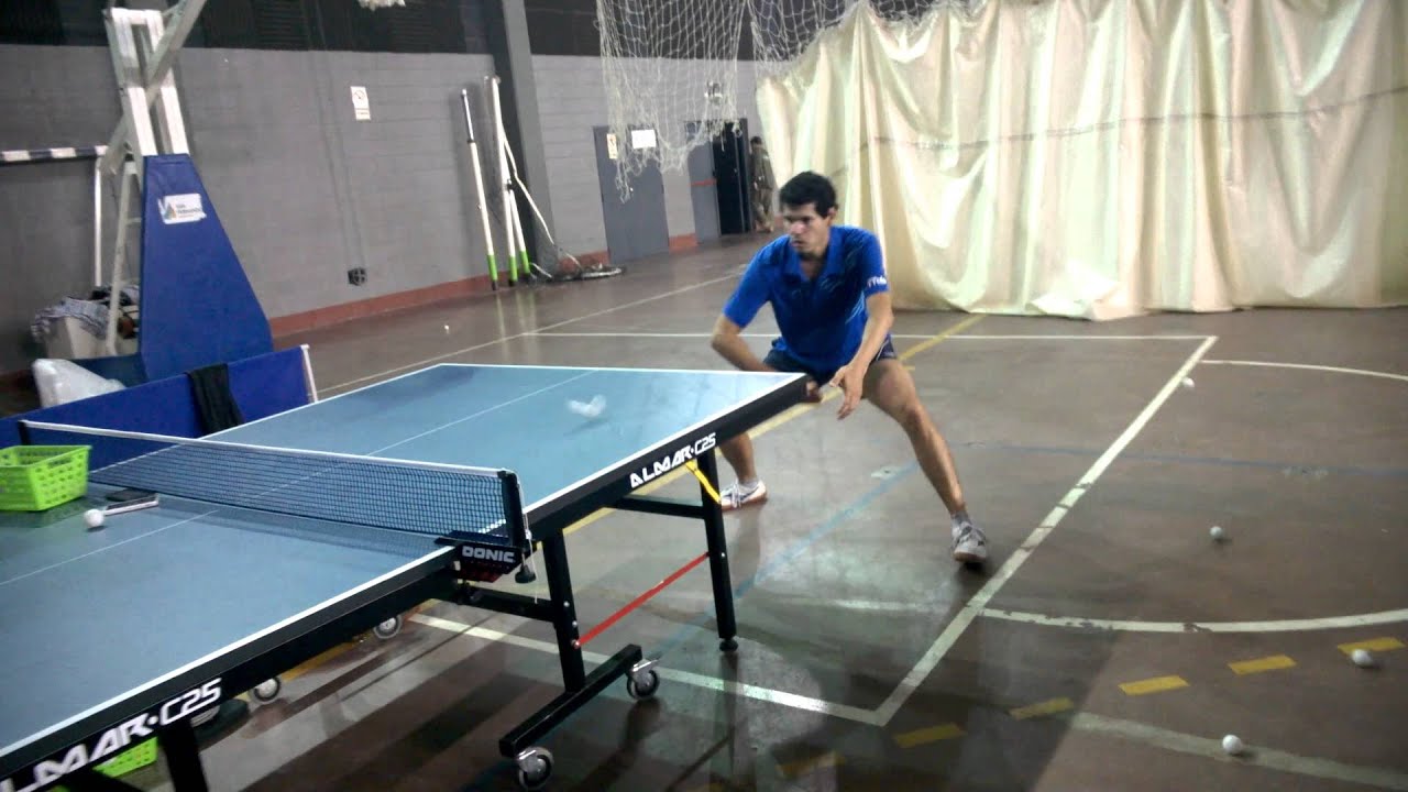 Reverse Penhold Backhand against Backspin - YouTube