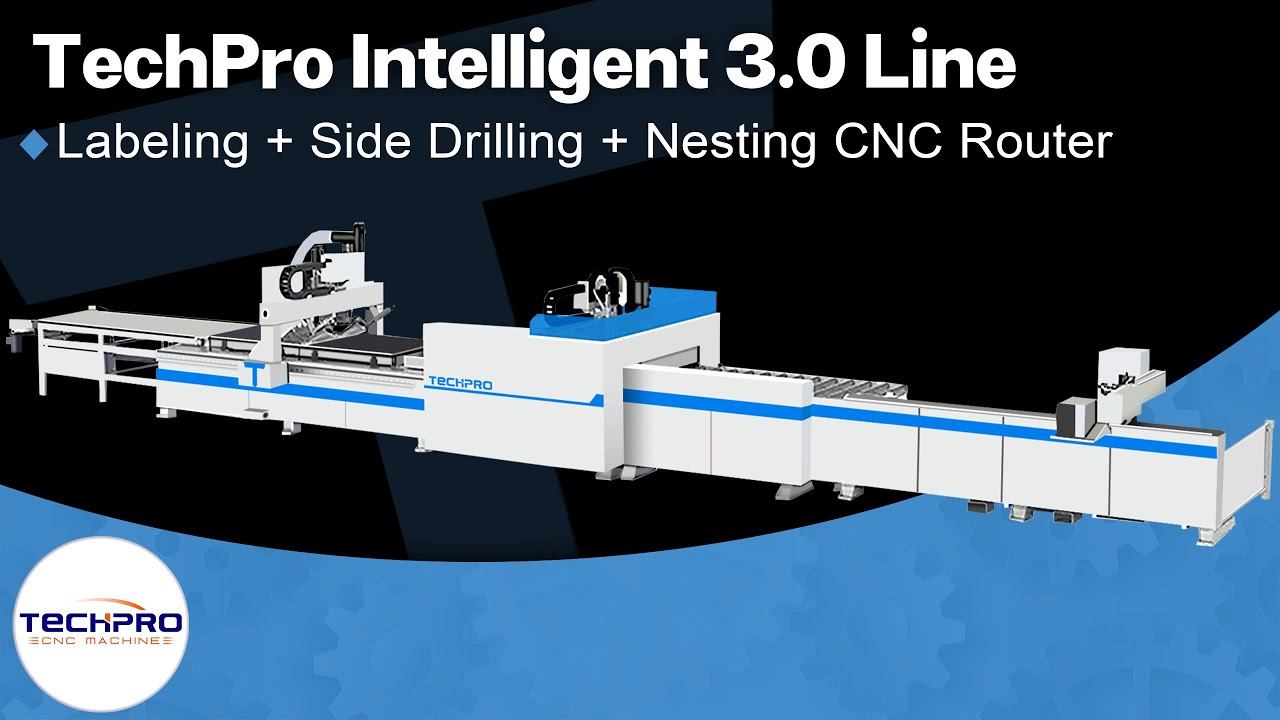 TechPro 3.0 intelligent Nesting CNC Router Production Line for ...