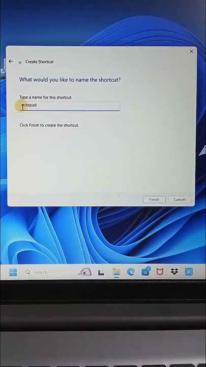How to create a desktop shortcut to Notepad on Windows 11 #shorts - YouTube