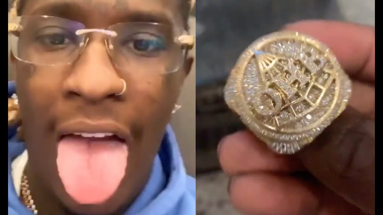 Chris Brown Gift Young Thug A Diamond OHB Ring - YouTube