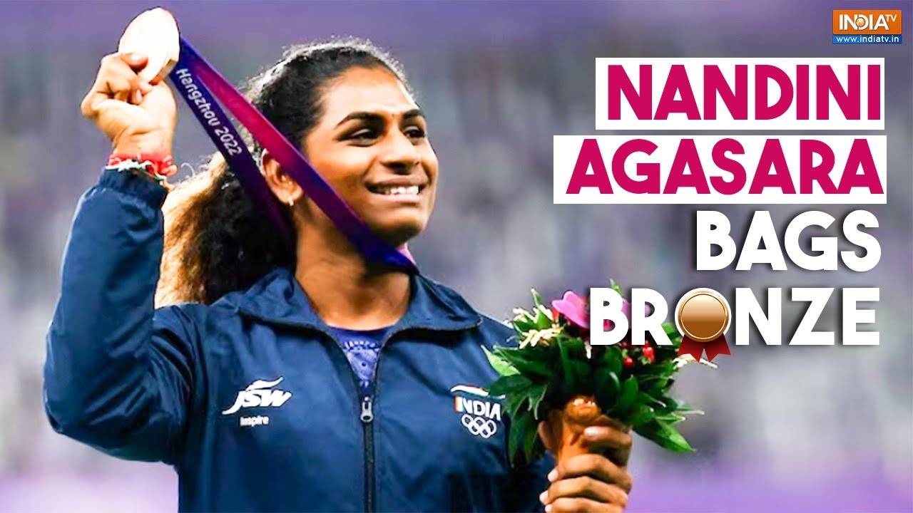 Asian Games: Nandini Agasara claims bronze in women’s Heptathlon - YouTube