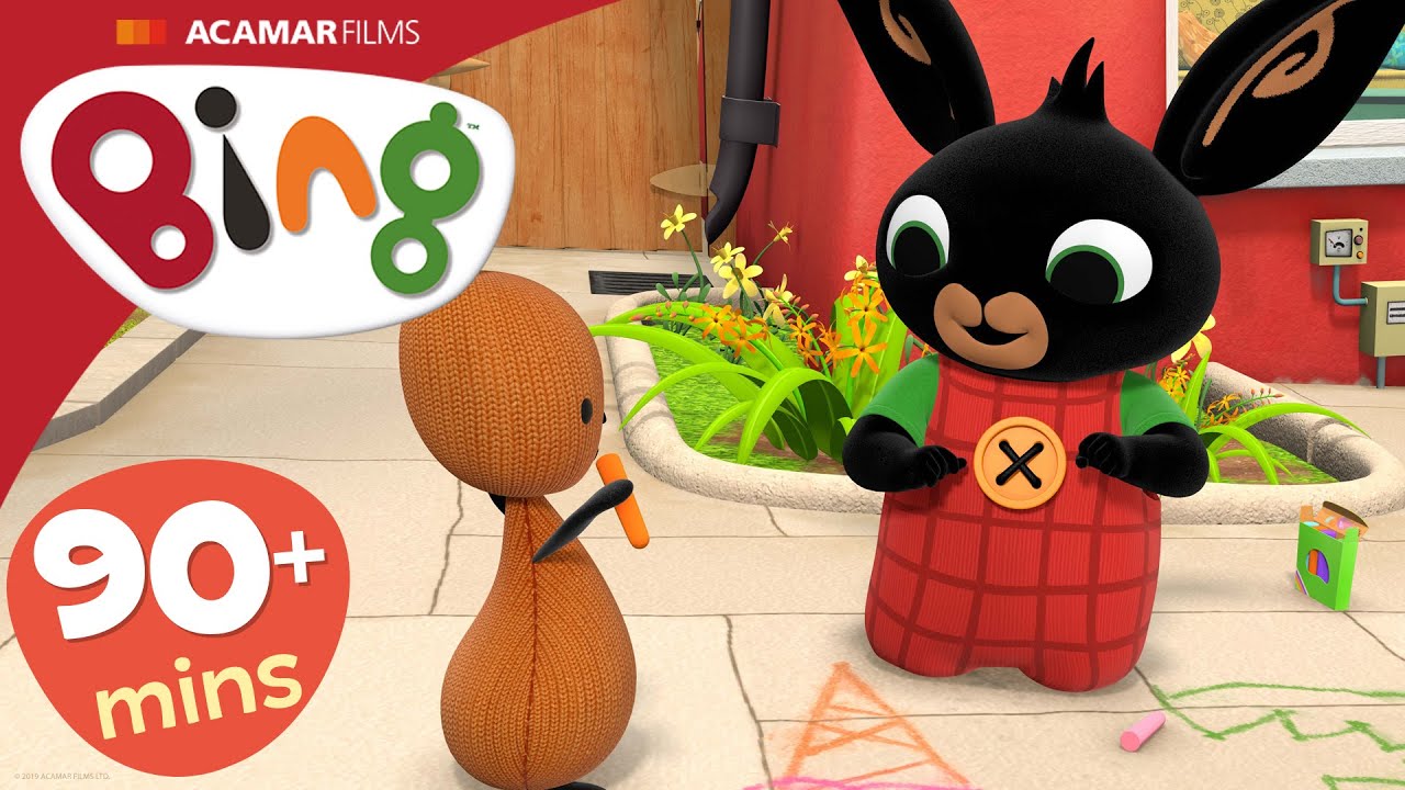 Bing Full Episodes | Chalk Dinosaur, Ball, Where's Flop and MORE | Bing ...