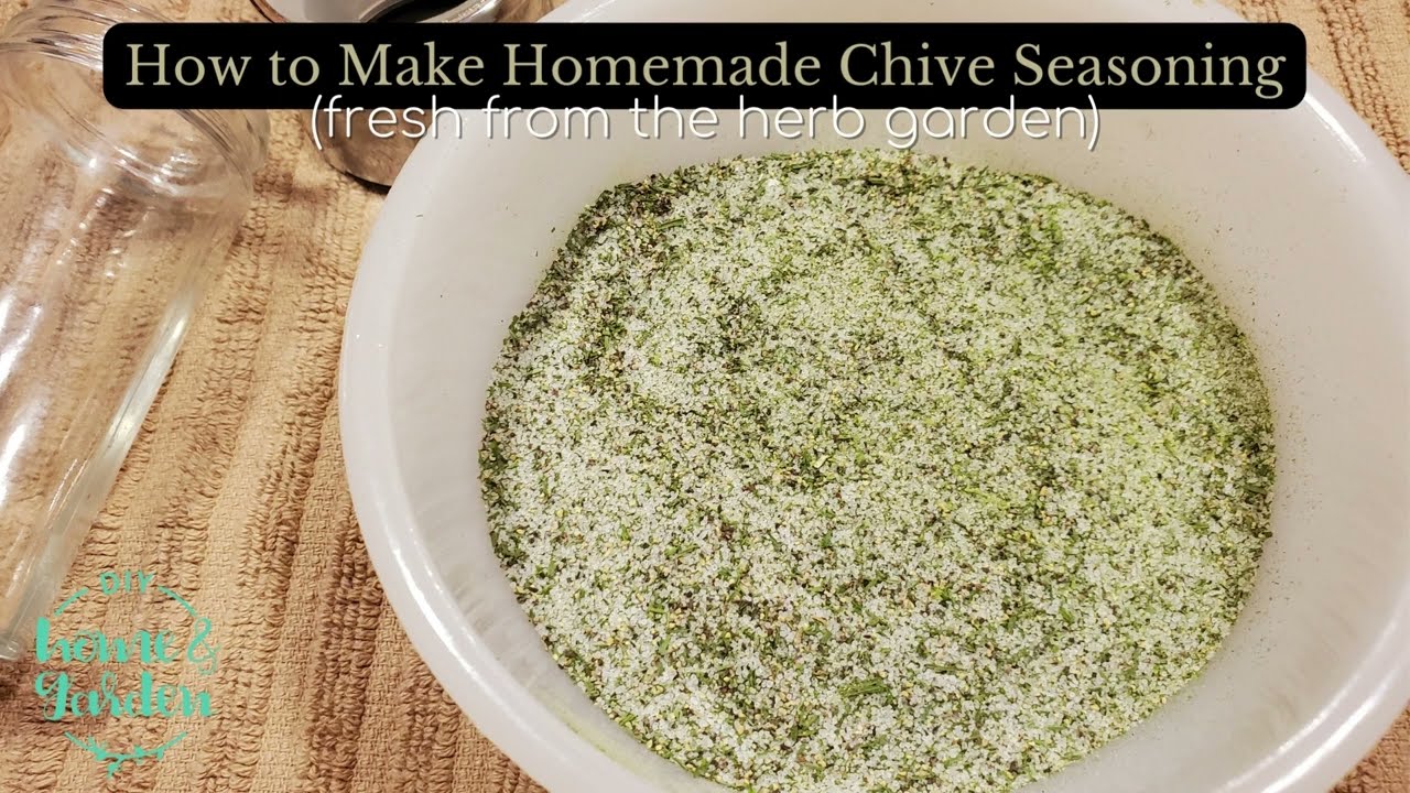 Homemade Chive Seasoning Salt: A Recipe from the Herb Garden - YouTube
