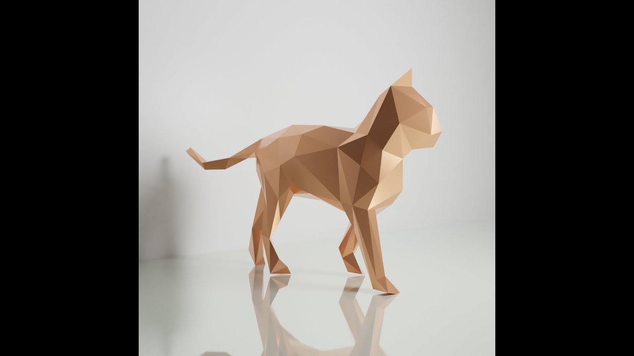 CAT Papercraft Template Instruction Guide to Craft - YouTube