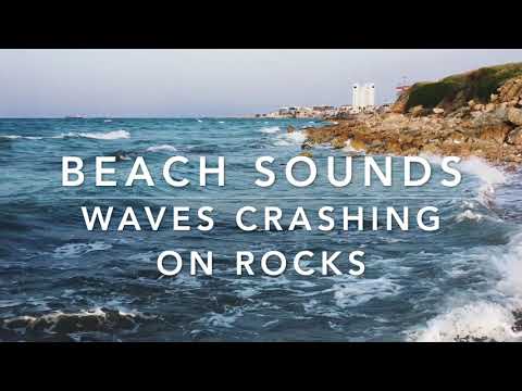 Beach sound effects | Waves crashing on rocks (free download) - YouTube