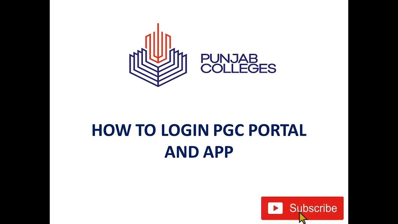 HOW TO LOGIN PGC PORTAL AND APP - YouTube