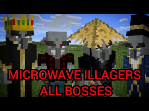 Minecraft Microwave Illagers All Bosses ( Bedrock Addon ) - YouTube