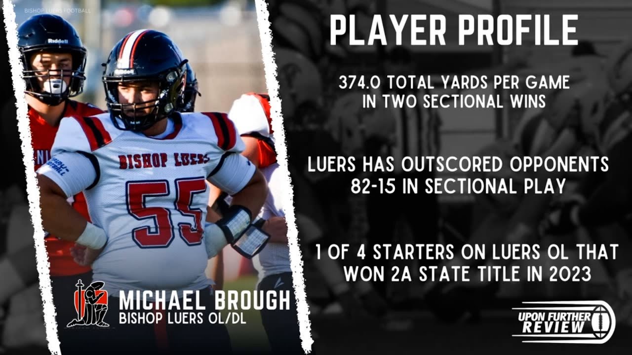Player Profile: Bishop Luers OL/DL Michael Brough (11.6.24) - YouTube