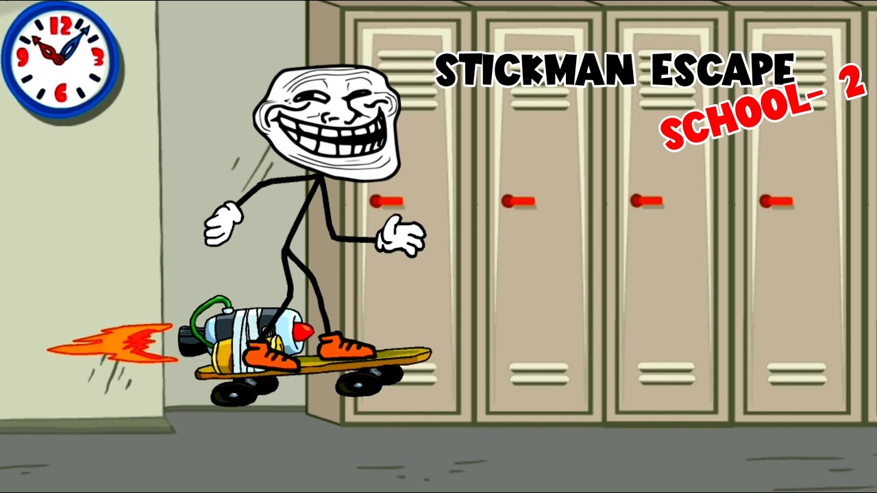 HOW TO ESCAPE FROM SCHOOL | STICKMAN ESCAPE SCHOOL 2 - YouTube