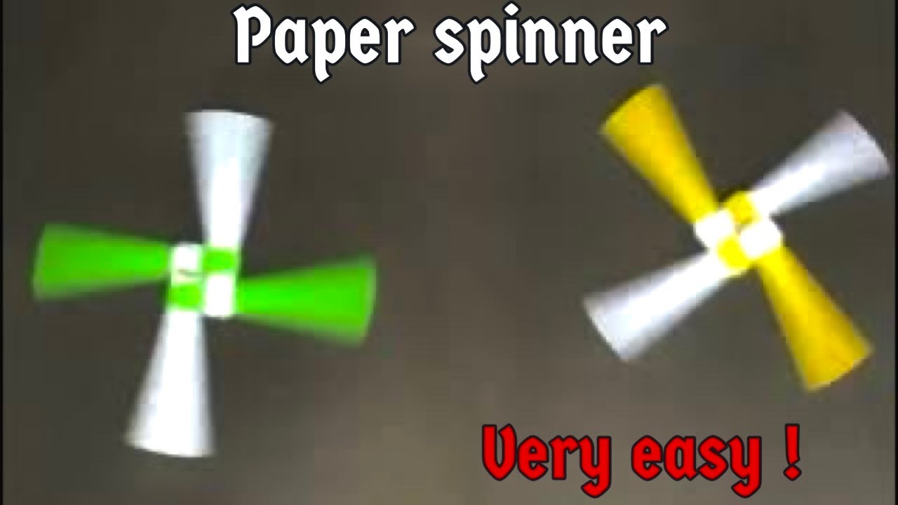 How to make a paper spinner / paper toy /paper craft / spins very fast ...