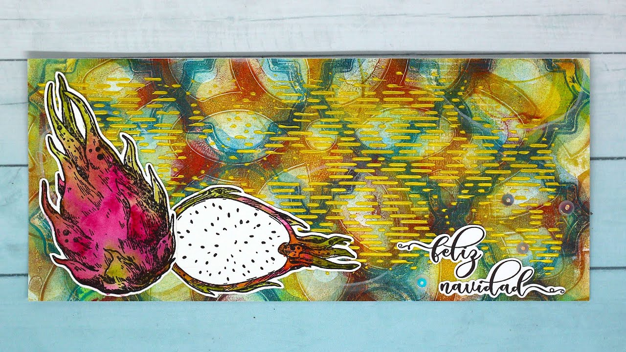 Dragon Fruit Mixed Media Card - YouTube