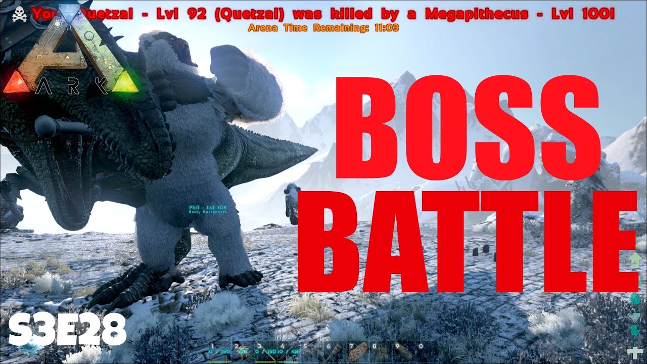 ARK Survival Evolved - MEGAPITHECUS BOSS BATTLE FINALE - Gamplay [S3E28 ...