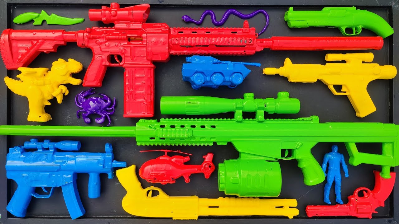 Membersihkan Nerf Sniper Rifles, Assault Rifle, AK47, Pistol, Shotgun ...